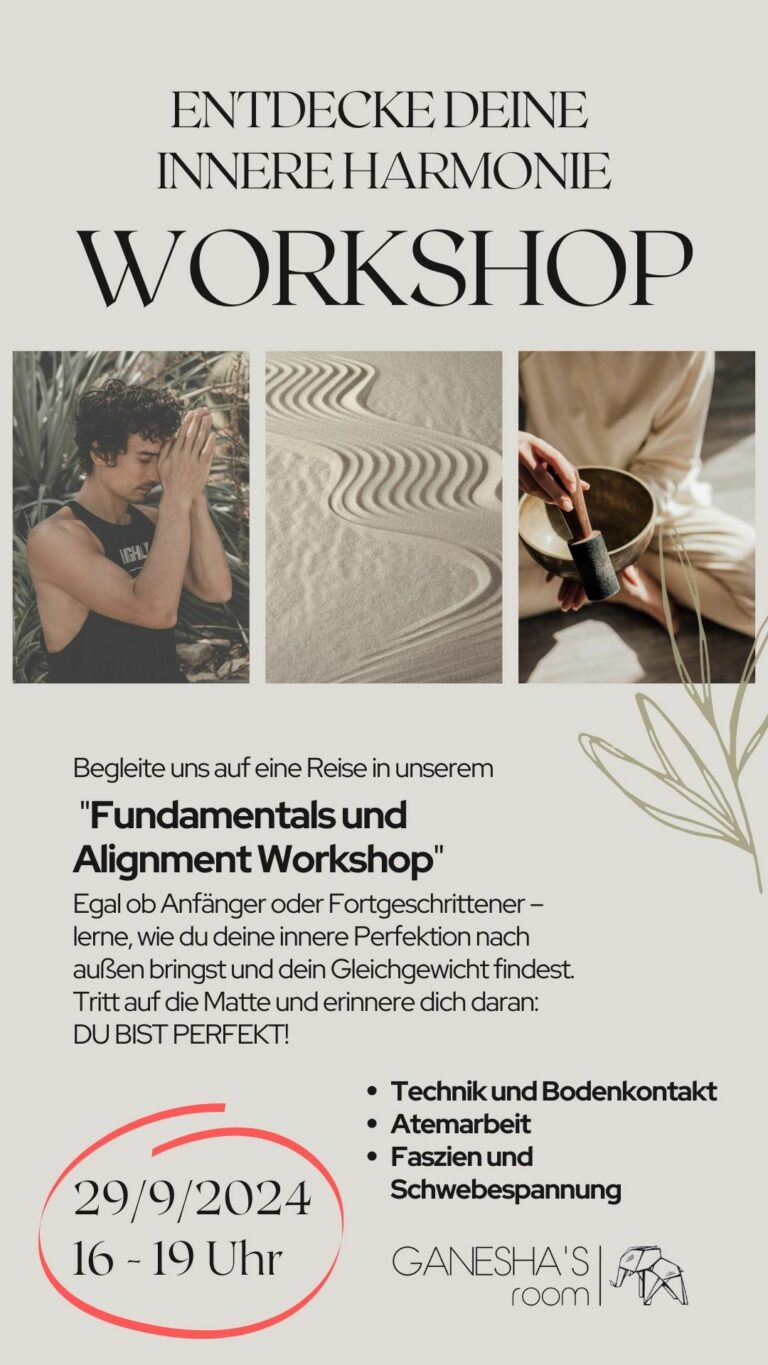 Entdecke Deine innere Harmonie Workshop - ganeshas room